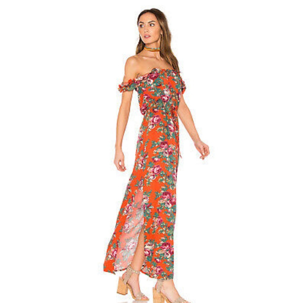 Auguste Stevie Maxi Dress In Vintage Heart Red - Gem